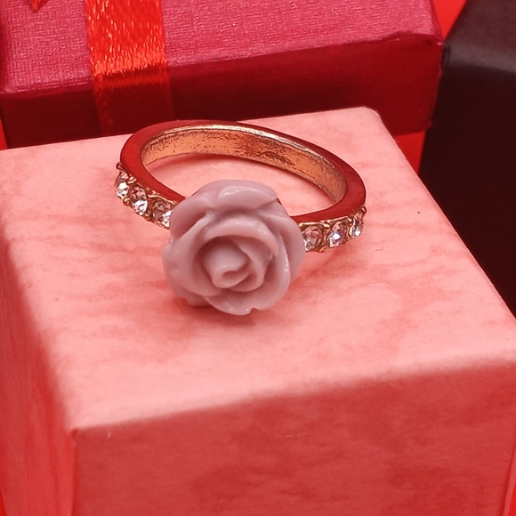 Jewelry | Purple Rose Ring Bogo Free | Poshmark